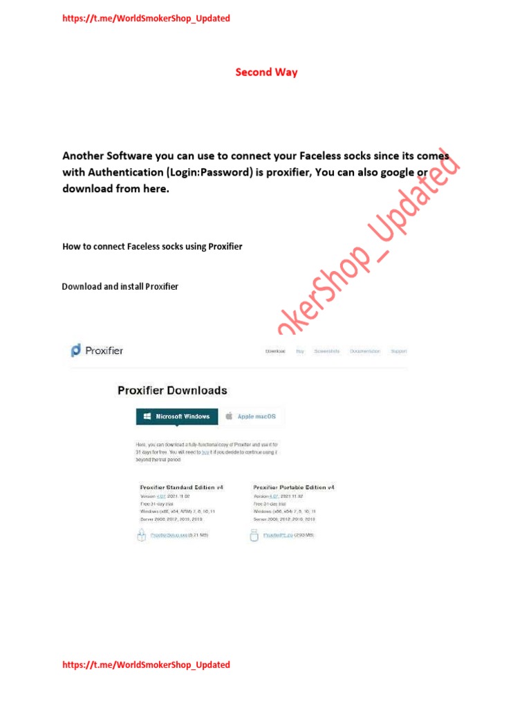 Proxifier Setup for Faceless Socks | PDF