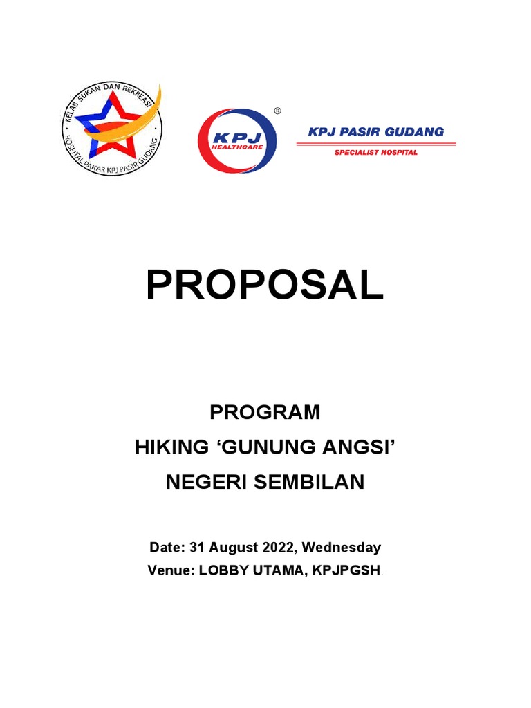 Proposal For Event Hiking Gunung Angsi Via Bukit Putus | PDF
