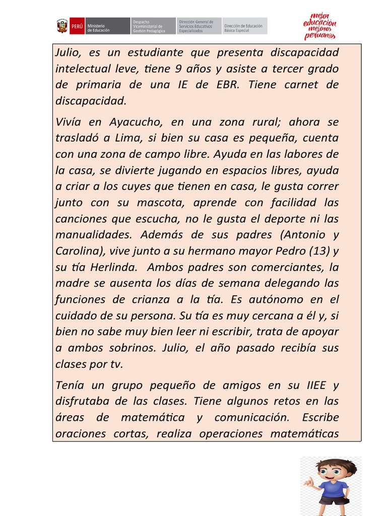 6 Elaboracion de Pep - Plan Educativo Personalizado - 5°d - Mateo | PDF ...