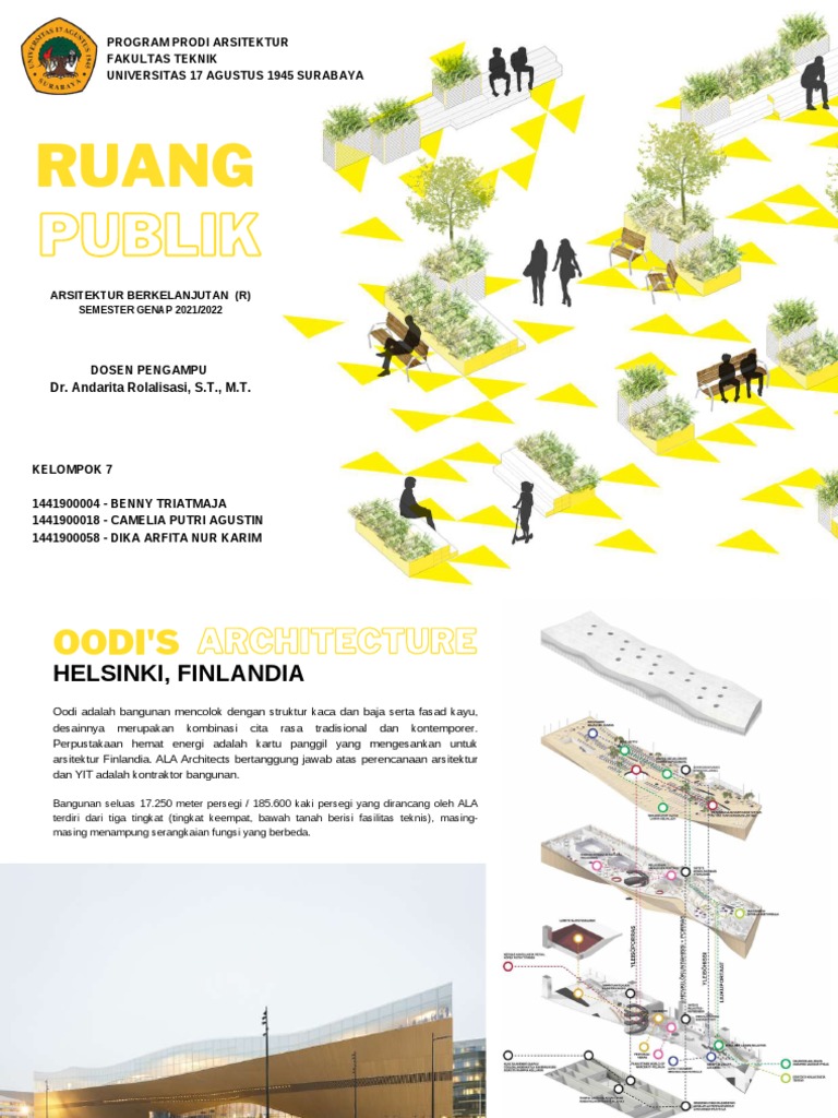 Arsitektur Berkelanjutan - Contoh Bangunan Public Space | PDF