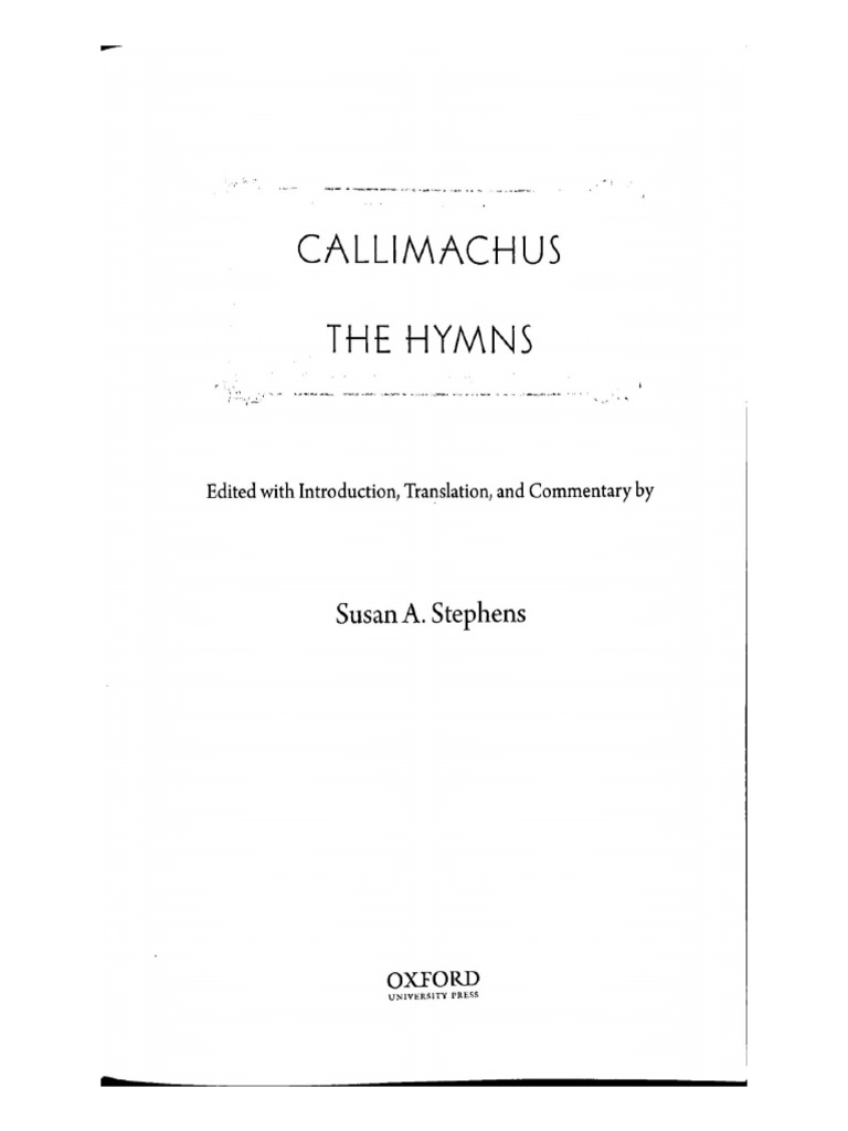 10.3 Callimachus Hymn To Zeus | PDF