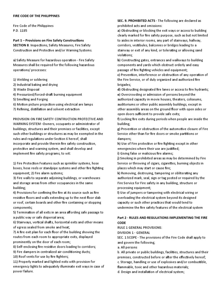 Fire Code of The Philippines | PDF | Fire Safety | Firefighting
