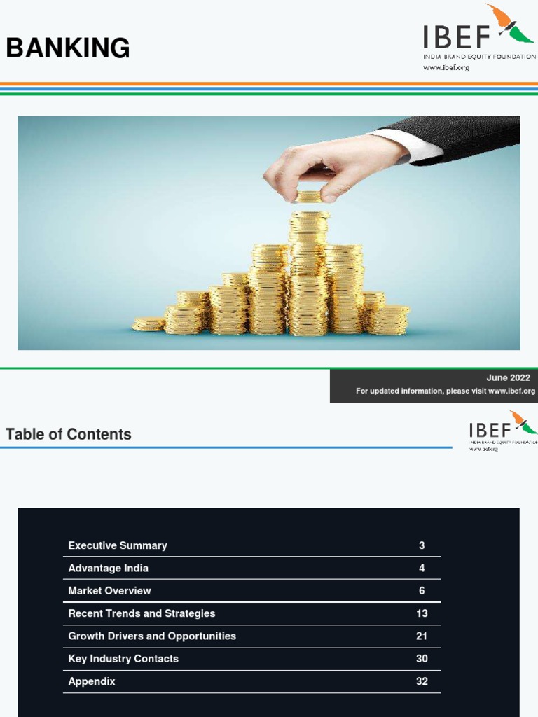 IBEF Banking Sector Report | PDF | Reserve Bank Of India | Banks