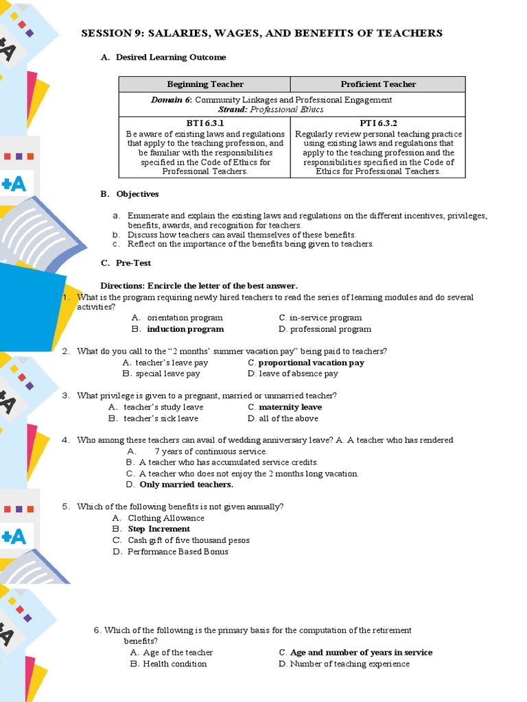 Tip Module 1 Course 1 | PDF | Teachers | Parental Leave