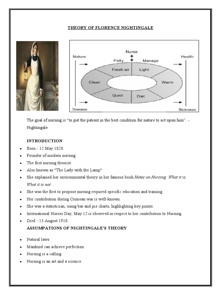 Booklet For of Florence Nightingale | PDF | Nursing | Florence Nightingale