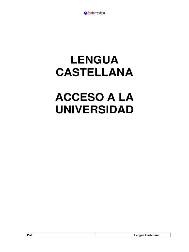 PAU Castellano 21-22 | Descargar gratis PDF | Adjetivo | Género gramatical