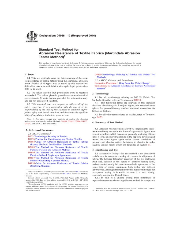 ASTM D 4966 - Ra 2016 | PDF