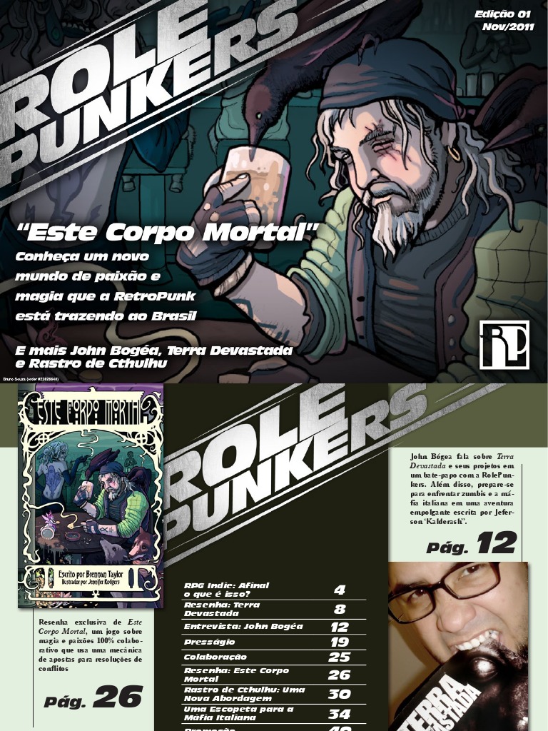 RolePunkers 1 Este Corpo Mortal | PDF | Jogos de RPG | Zumbis