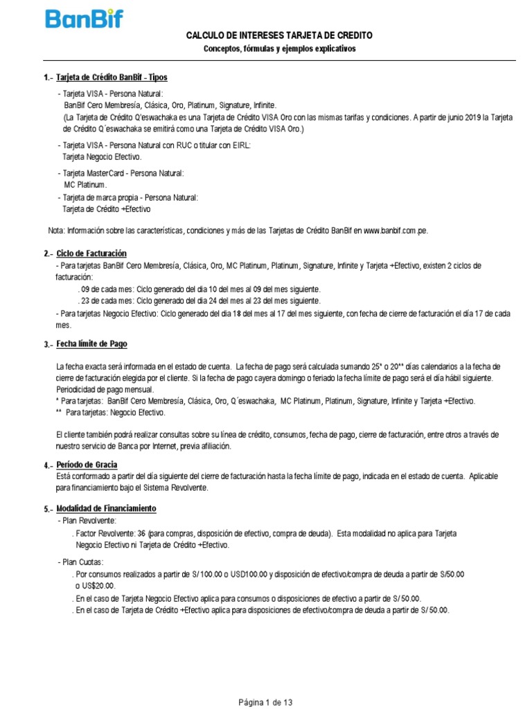 Fórmulas y Ejemplos TC | Descargar gratis PDF | Tarjeta de crédito ...