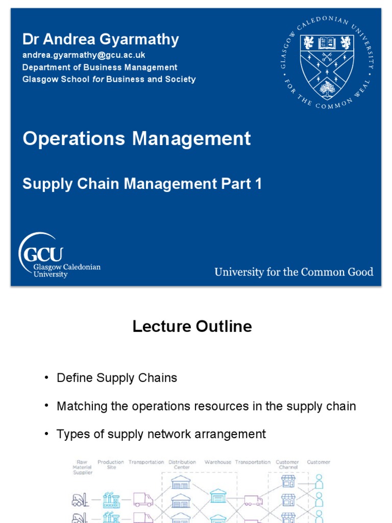 Supply Chain Management Part 1 | PDF | Supply Chain | Supply Chain ...