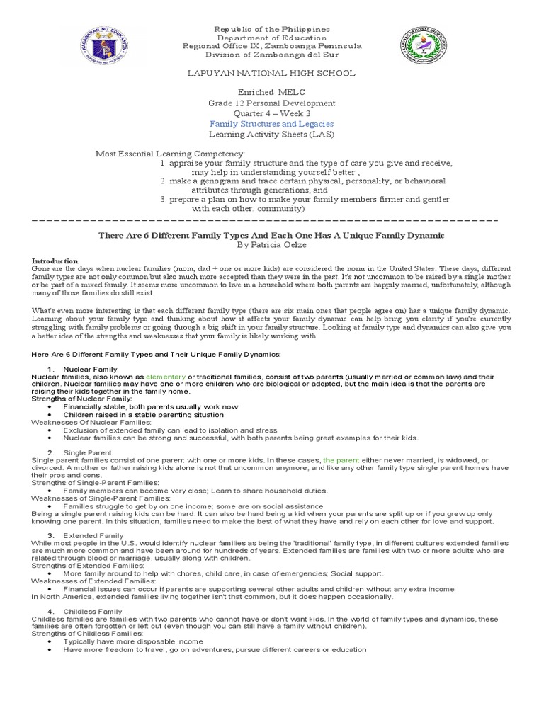 LAS in Perdev Week 2 | Download Free PDF | Family | Single Parent