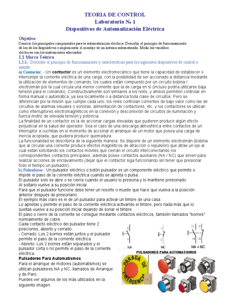 Teoria de Control - Lab1 | PDF | Relé | Equipo