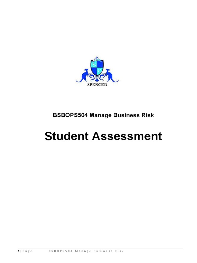 BSBOPS504 Business Risk Assessment Guide | PDF | Educational Assessment ...