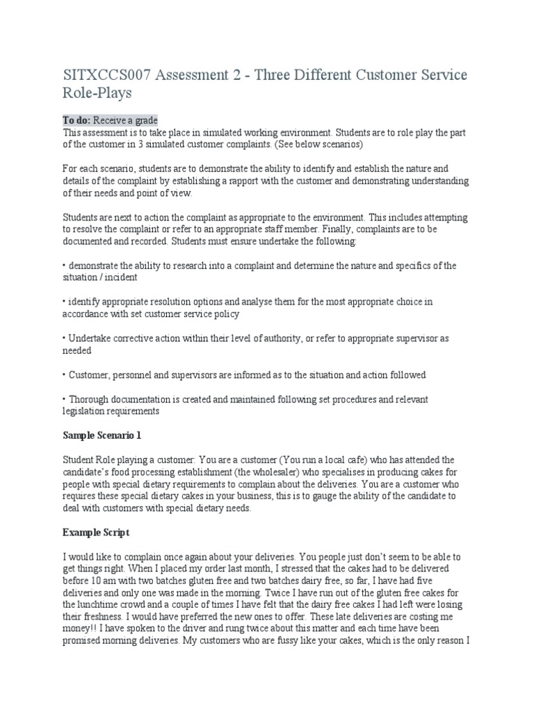 SITXCCS007 Assessment 2 K 2 A | PDF | Waiting Staff