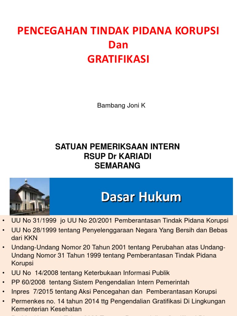 Pencegahan Tindak Pidana Korupsi Dan Gratifikasi (Revisi) - Bambang ... Pencegahan Tindak Pidana Korupsi Dan Gratifikasi (Revisi) - Bambang ...