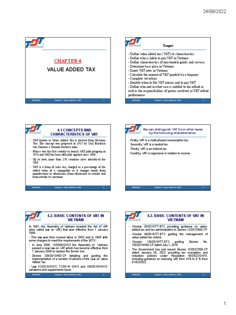 Vietnam Value Added Tax (VAT) Guide | PDF | Value Added Tax | Taxes