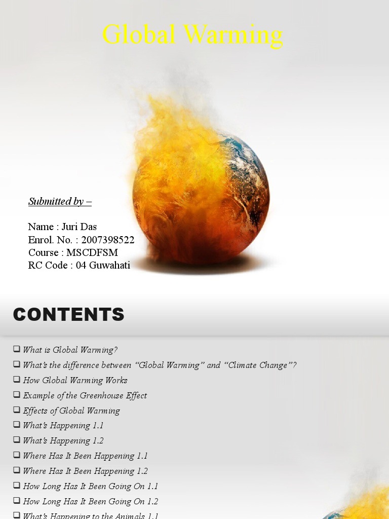 Global Warming | PDF | Climate Change | Greenhouse Gas