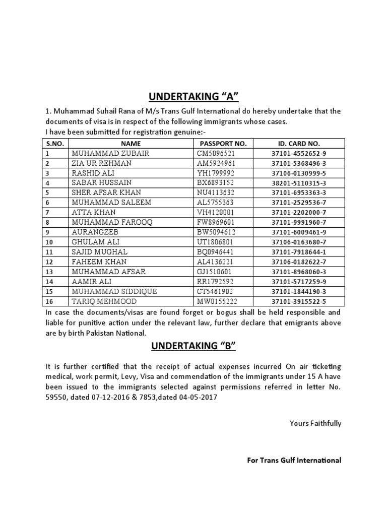 Undertaking A | PDF | Government