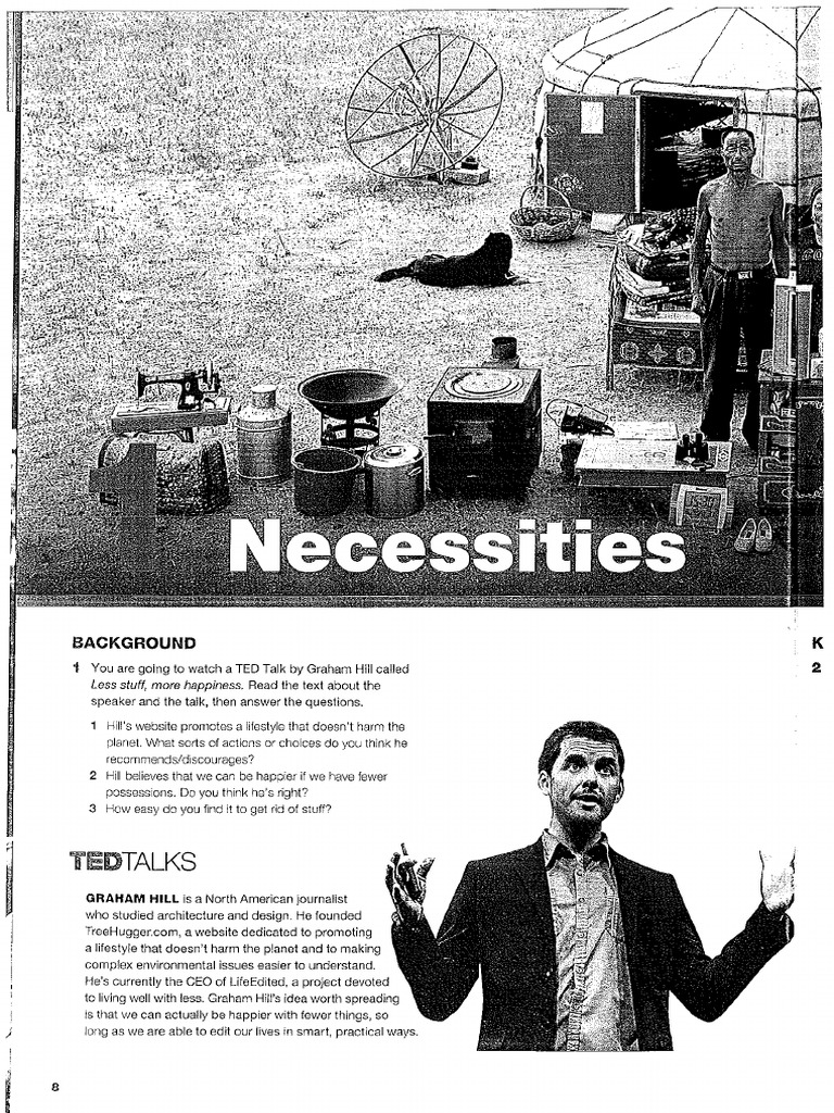 Keynote Advanced Unit 1 - Graham Hill TED | PDF