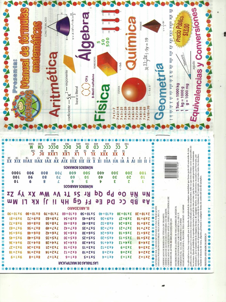 Manual de Formulas Matematicas | PDF