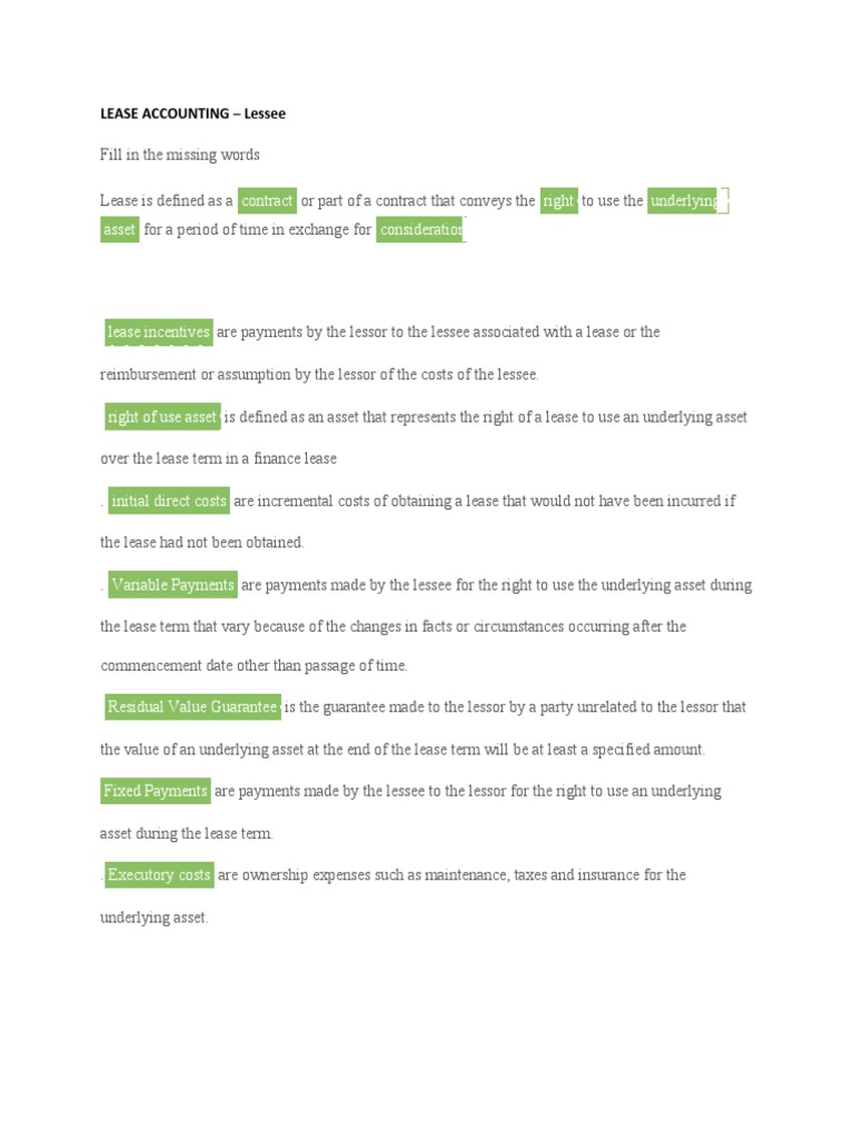 Lease Accounting - Lessee Comp | PDF | Lease | Present Value