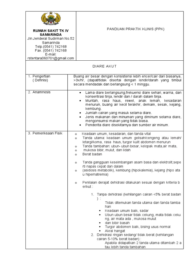 PPK Diare Akut | PDF