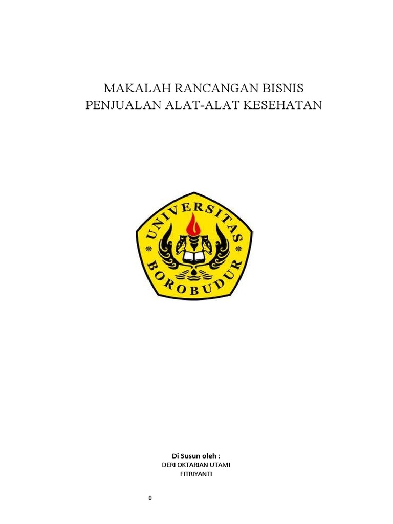 Rancangan Bisnis Penjualan Alkes Edit Word 1 | PDF