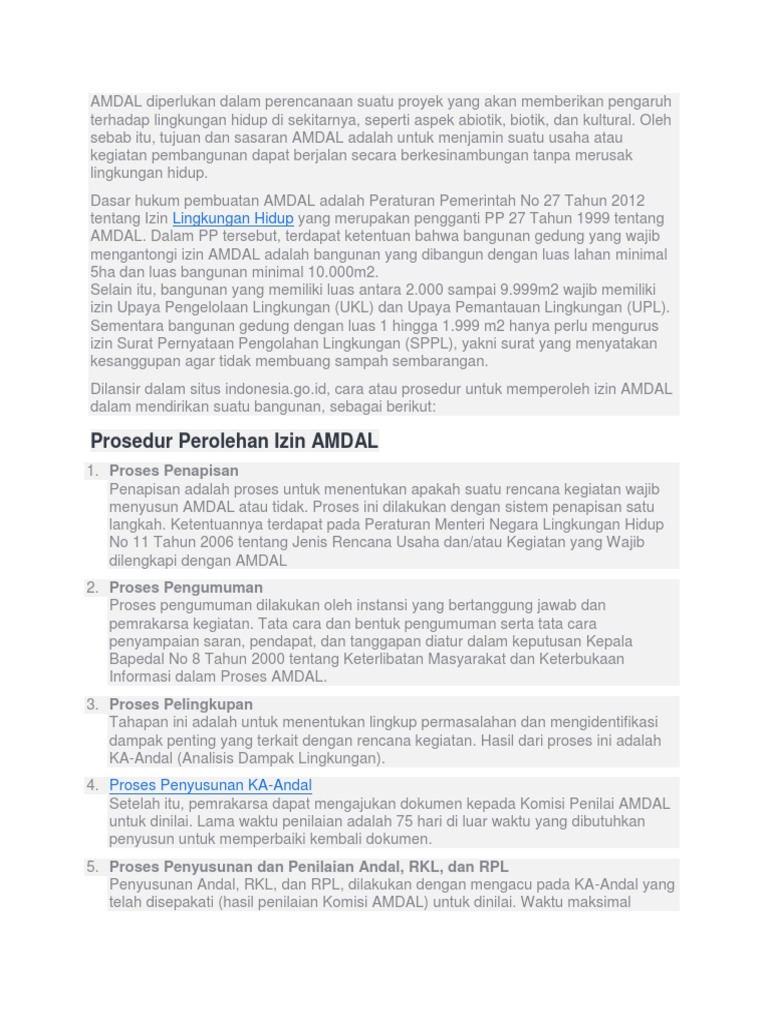 Pengurusan AMdal | PDF