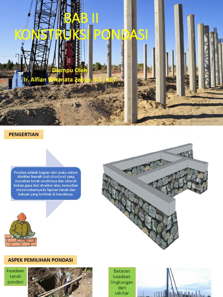 Konstruksi dan Jenis Pondasi Rumah | PDF