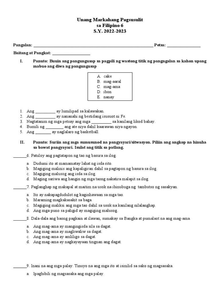 Filipino 6 | PDF