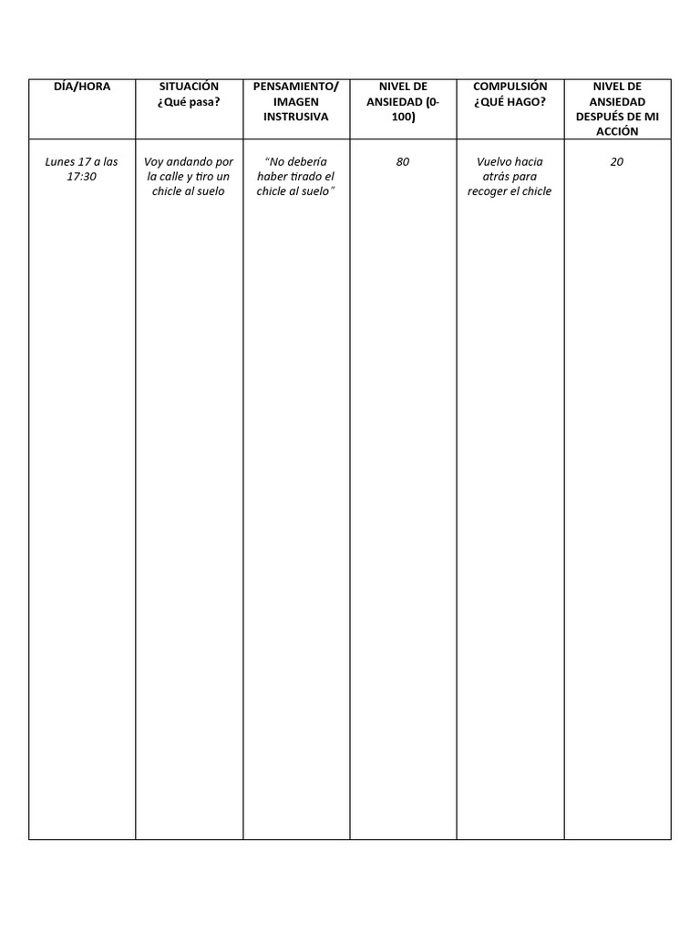Autorregistro Toc | PDF