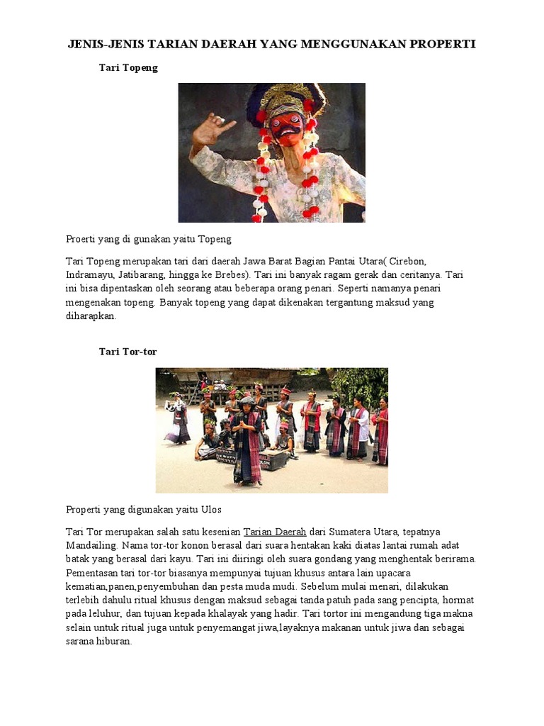 5 Tarian Daerah Beserta Properti | PDF