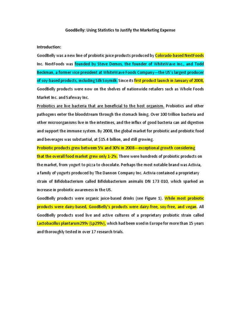 GoodBelly Intro | PDF