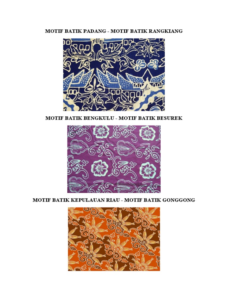 6 Gambar Motif Batik Daerah Pdf