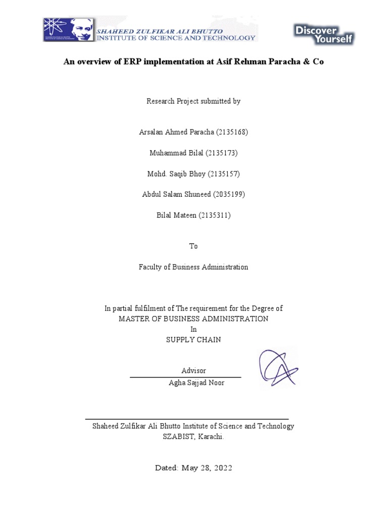 Brp 1 Pdf Enterprise Resource Planning Supply Chain