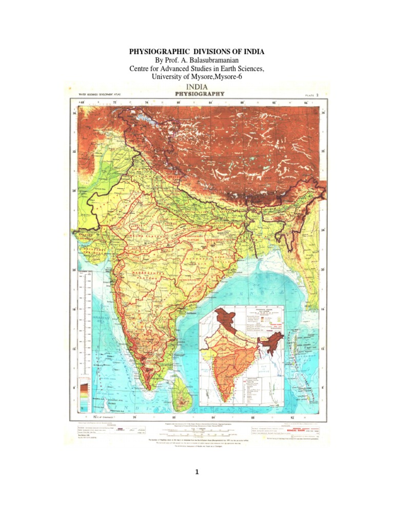 Physiographic Divisions of India | PDF | Himalayas | Earth Sciences