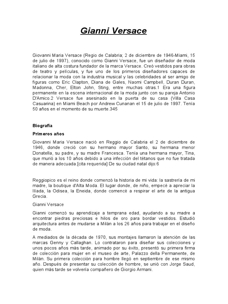 Gianni Versace | PDF