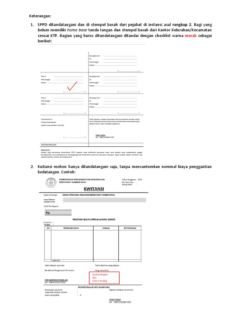 SPPD Dan Kwitansi | PDF