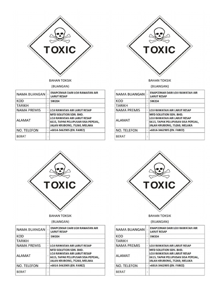 Label Toxic | PDF