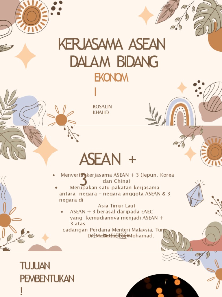 Kerjasama Asean Dalam Bidang Ekonomi | PDF
