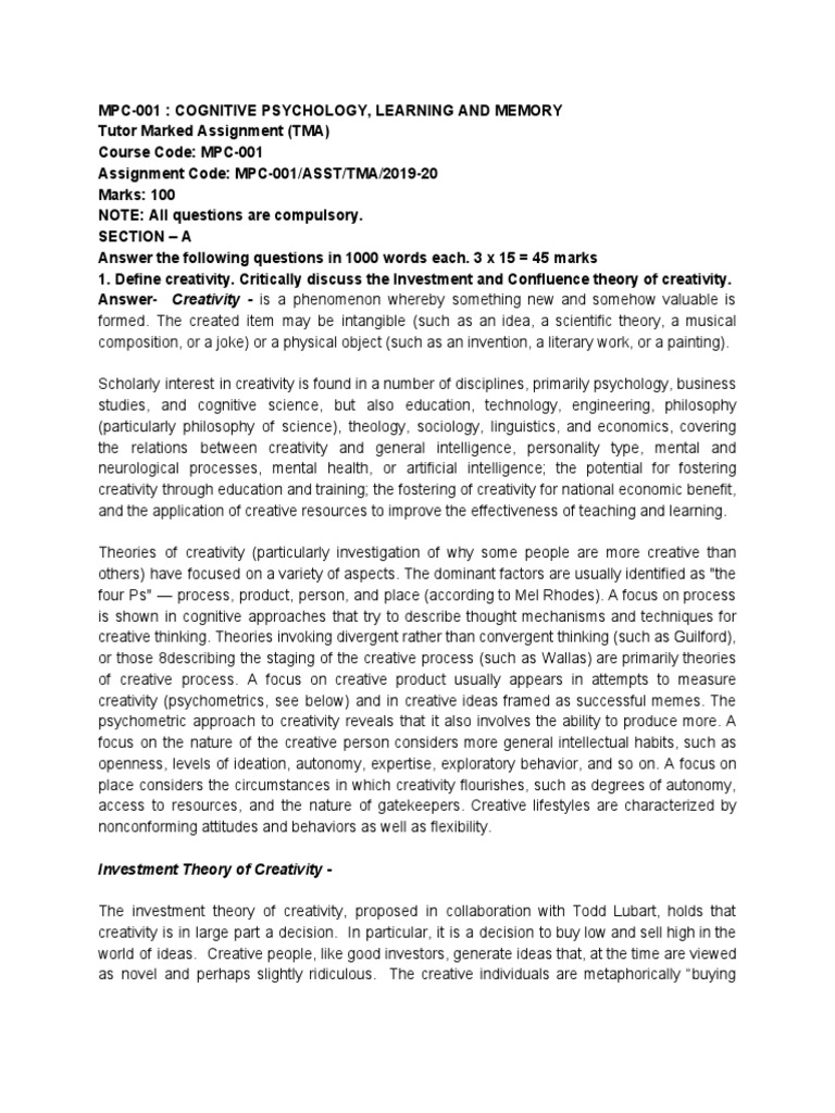 MPC-001 2020 | PDF | Wechsler Adult Intelligence Scale | Language Acquisition