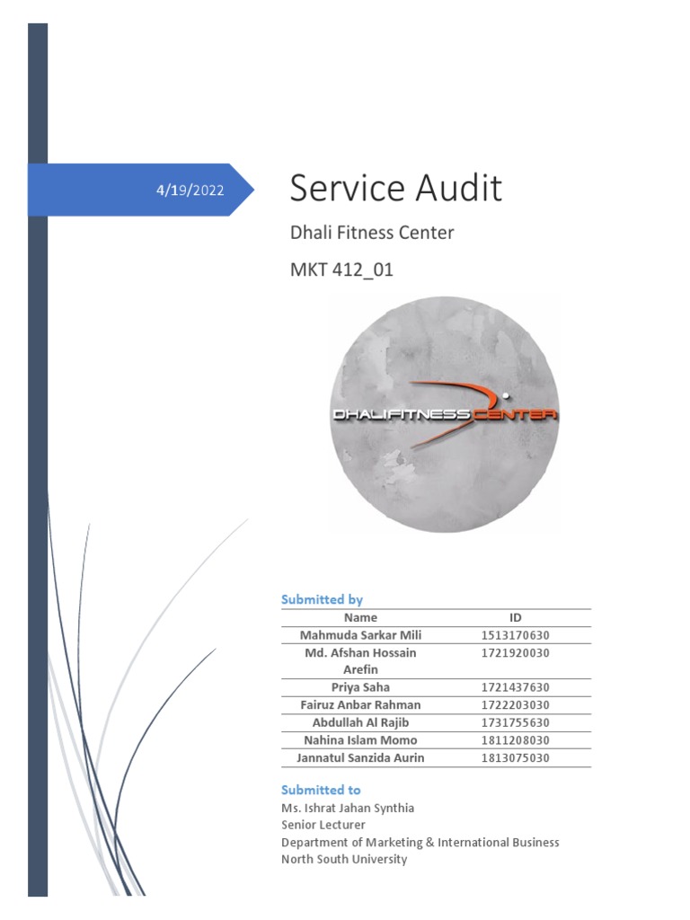 MKT412 - Service Audit Report | PDF