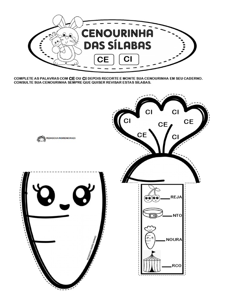 Cenourinha Das Sílabas Ce - Ci | PDF
