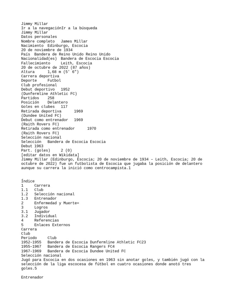 Jimmy Millar | PDF | Wikipedia | Rangers FC