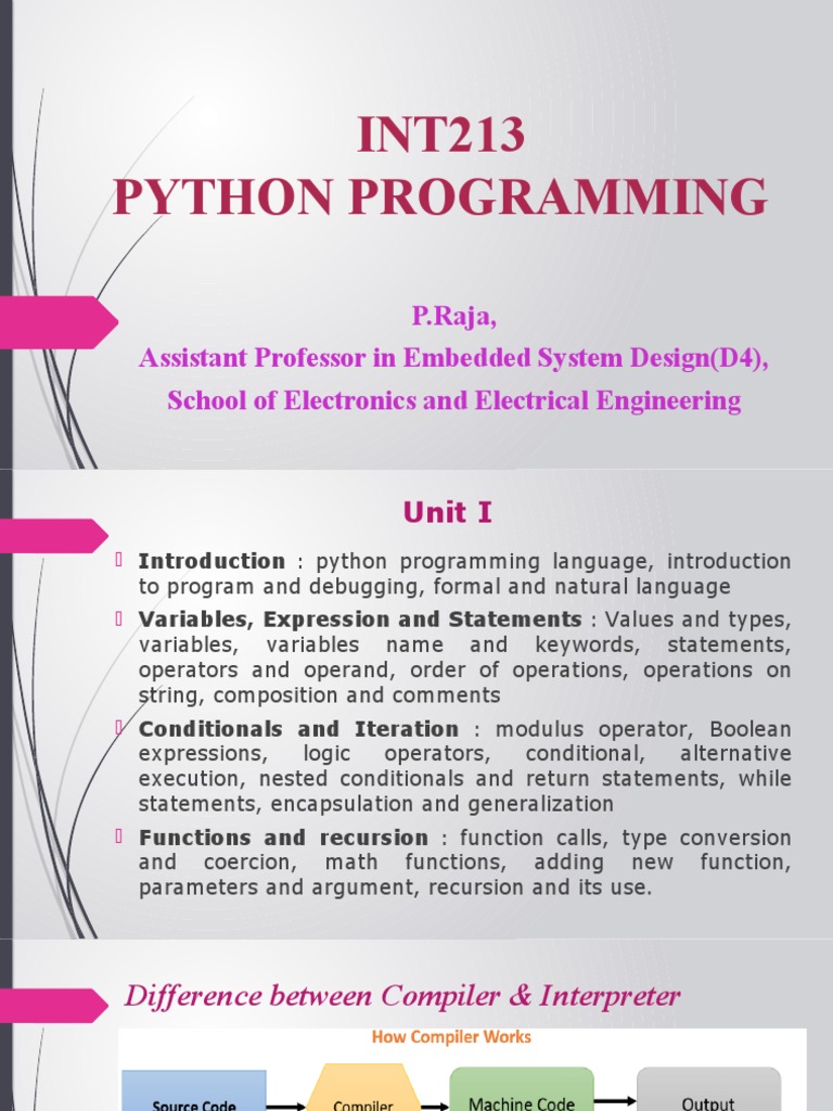 INT213 Unit1 | PDF | Programming | Computer Program