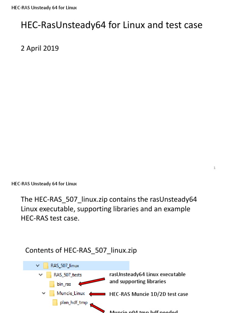 HEC-RAS 507 Unsteady | PDF | Computer File | Linux