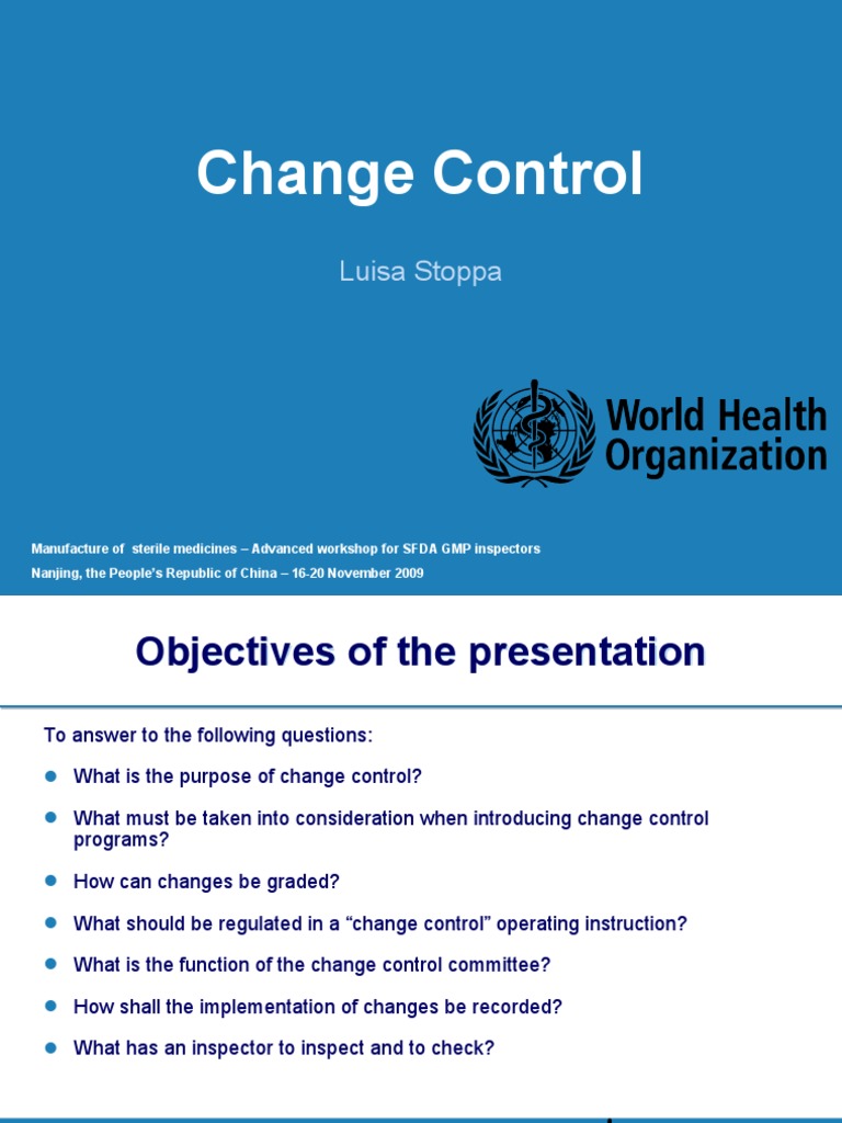 Change Control | PDF | Verification And Validation | Quality Assurance