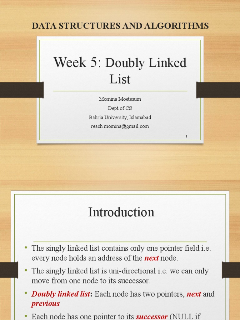 Lec5 Doubly Linked List 27032021 124711pm | PDF | Pointer (Computer ...