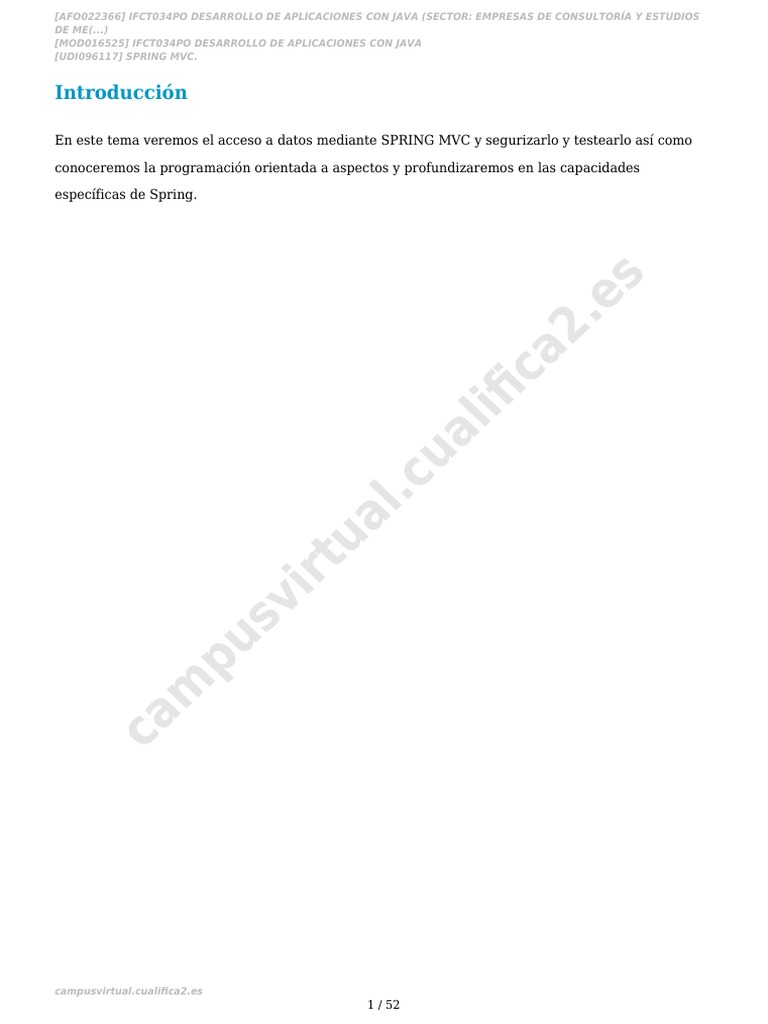 Spring Mvc Pdf Spring Framework Java Lenguaje De Programación