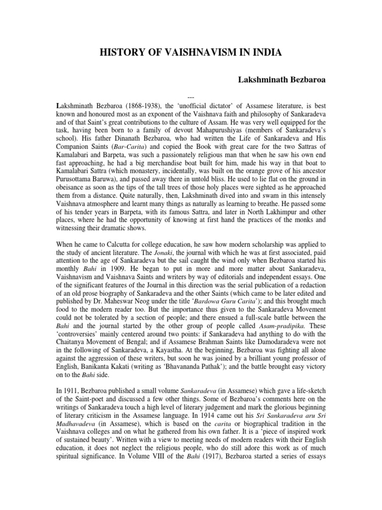 History of Vaisnavism | PDF | Vaishnavism | Bhakti